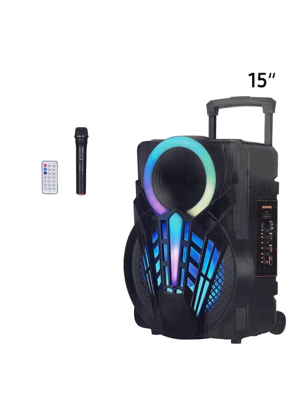 NDR-P15 15 " Bluetooth Taşınabilir Mikrofonlu Hoparlör Siyah Fiyatları ve Özellikleri