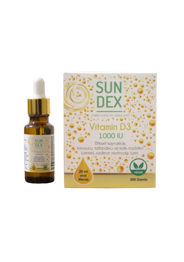 Sundex Vitamin D3 1000 Iu 500 Damla 20 Ml Bitkisel Kaynaklı Fiyatları ...