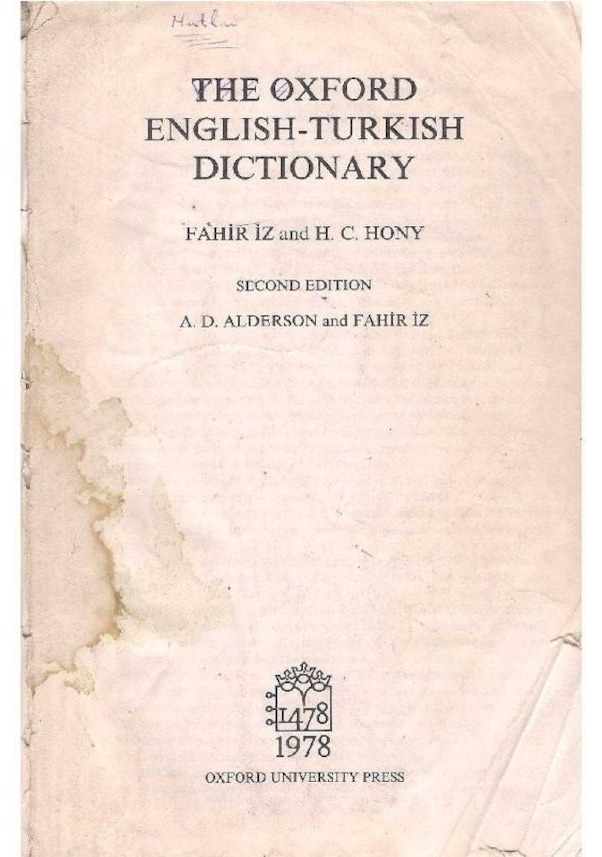 The Oxford - English - Turkish - Dictionary Fiyatları ve Özellikleri