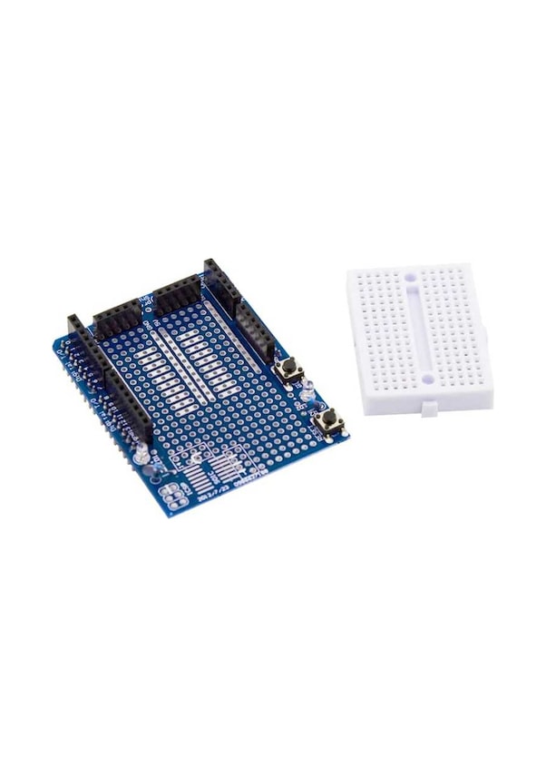 Robotistan Mini Breadboardlu Arduino Uno R3 Proto Shield Kiti Fiyatları ...