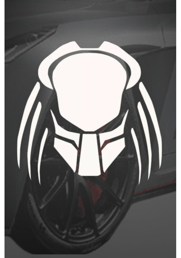 Al Yapıştır Predator Maskesi Oto Sticker Beyaz 10 Cm X 10 Cm Fiyatları ...