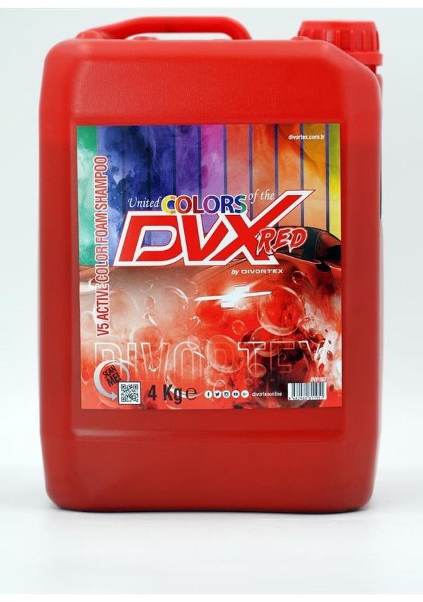 Divortex V5 Aktif Renkli Köpük Şampuan Kırmızı 4 kg Fiyatları ve Özellikleri