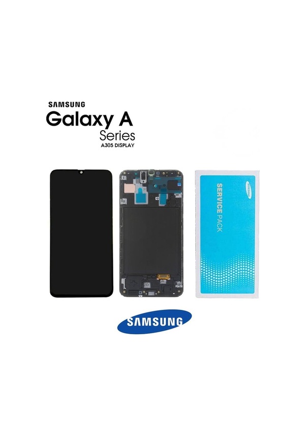 Samsung Galaxy A30 A305 Lcd Ekran Dokunmatik Siyah Servis Çıtalı Siyah ...