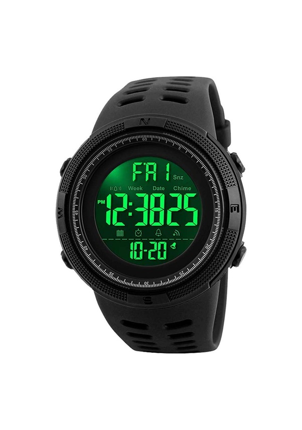 Erkekler Dijital Plastik Spor Saat Su Geçirmez Askeri Kronom Geri Sayım ...
