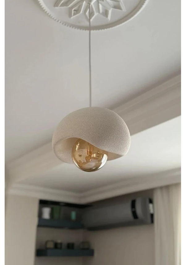 30 Cm Tekli Beton Görünüm Modern Sarkıt Pinterest Bohem Avize Beyaz ...