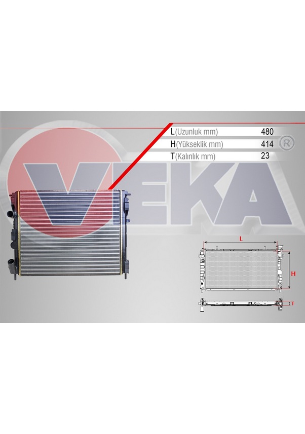 Renault Clio Symbol Motor Su Radyatörü Veka 7700428082 Fiyatları ve ...