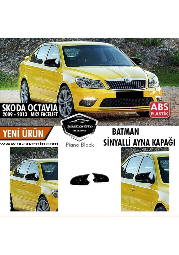 Skoda Octavia Mk2 A5 Facelift 2009-2013 Batman Yarasa Ayna Kapağı ...