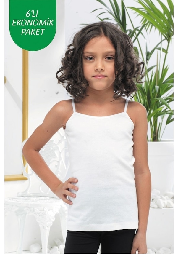 Malabadi Kız Çocuk Atlet 6 Lı Paket E-Seri Pamuklu Atlet 315-E 2 Yaş ...