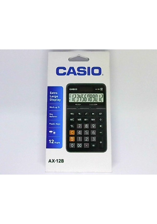 CASIO AX-12B MASA TİPİ 12 HANE HESAP MAKİNESİ Fiyatları ve Özellikleri