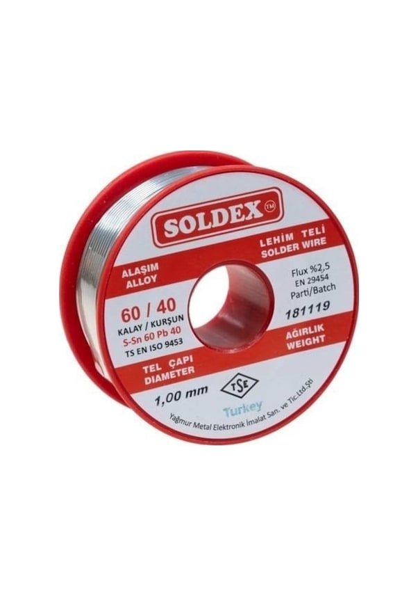 Soldex Sn60 PB40 1.00 MM 200 G Lehim Teli Fiyatları ve Özellikleri