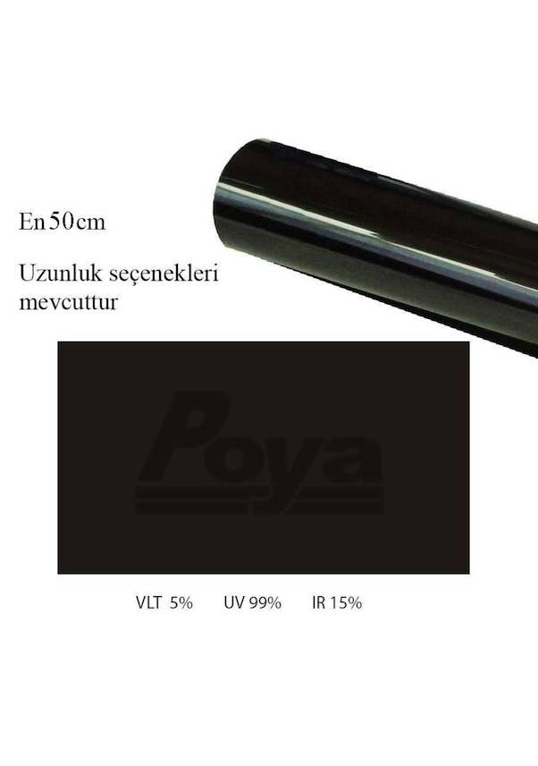 Super Koyu Siyah Cam Filmi En 50Cm X 3M - Super Dark Black %5 Fiyatları ...