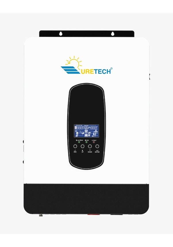 Uretech 3KVA 3KW 3200VA 3000 W Tam Sinüs Mppt 80A Akıllı İnverter 24Vdc-220Vac İnvertör ...