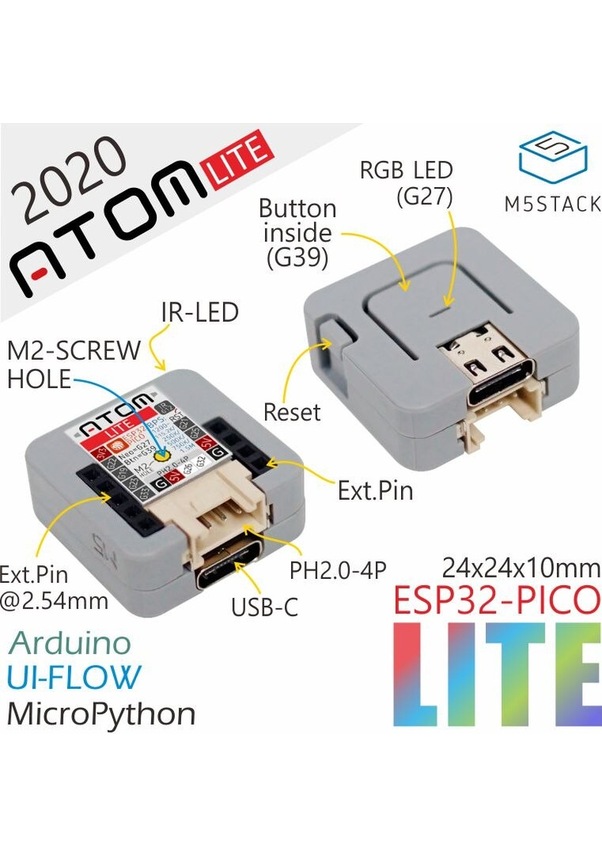 M5Stack Atom Lite Esp32 Geliştirme Kiti Neo Led Arduino - 3 Adet Fiyatları ve Özellikleri