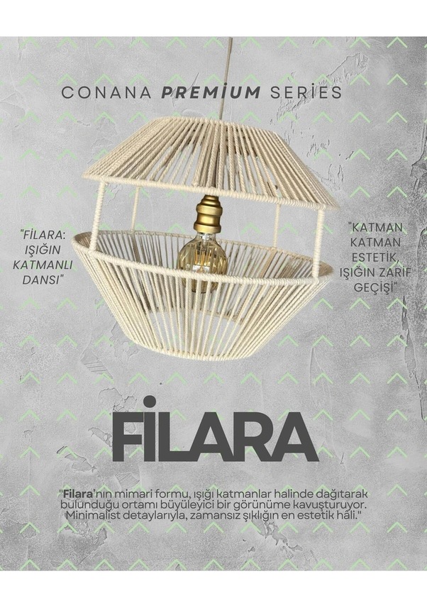 Filara Sarkıt Avize - Makrome İp, Metal İskelet Ampul Dahil Değildir ...