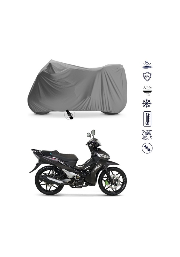 RKS Easy Pro 50 MOTOSİKLET BRANDA SU GEÇİRMEZ MOTOR BRANDA Tek Ebat-Gri ...