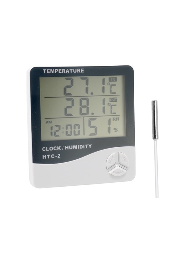 Ebitda Htc-2 Dijital Sıcaklık Nem Ölçer, İç-dış Mekan, Zaman Takvim ...