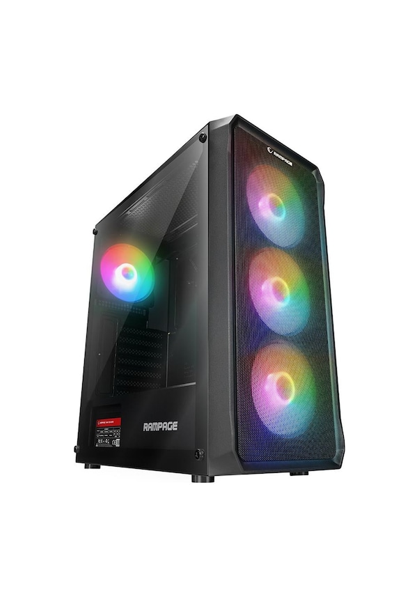 Rampage Compact 750W 80+ Bronze 4x120 MM RGB Fanlı Mid Tower Oyuncu ...