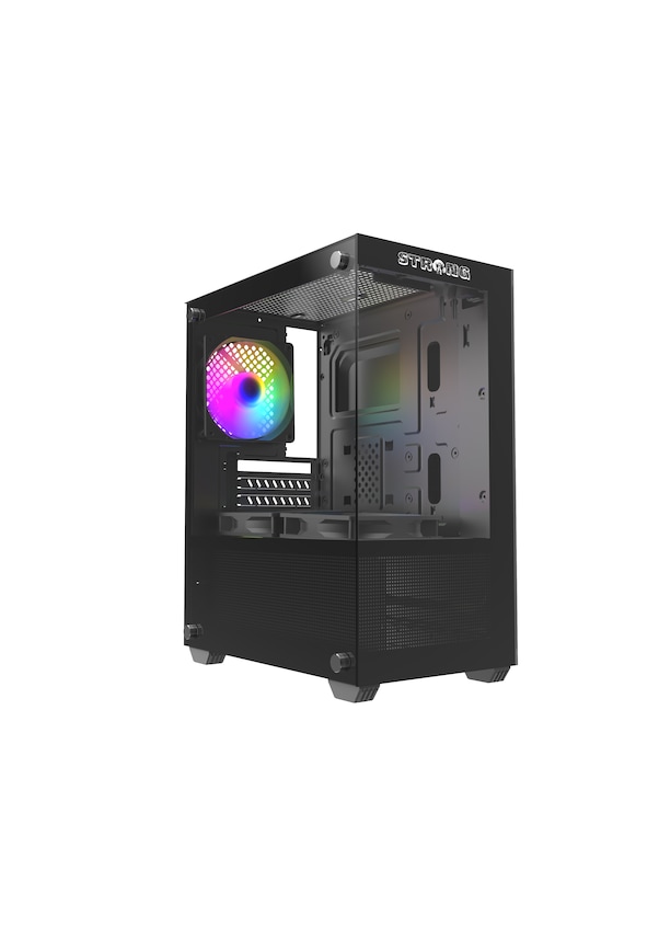 Strong Berry Siyah 3x 120MM Argb Matx Gaming Bilgisayar Kasası Powersız ...