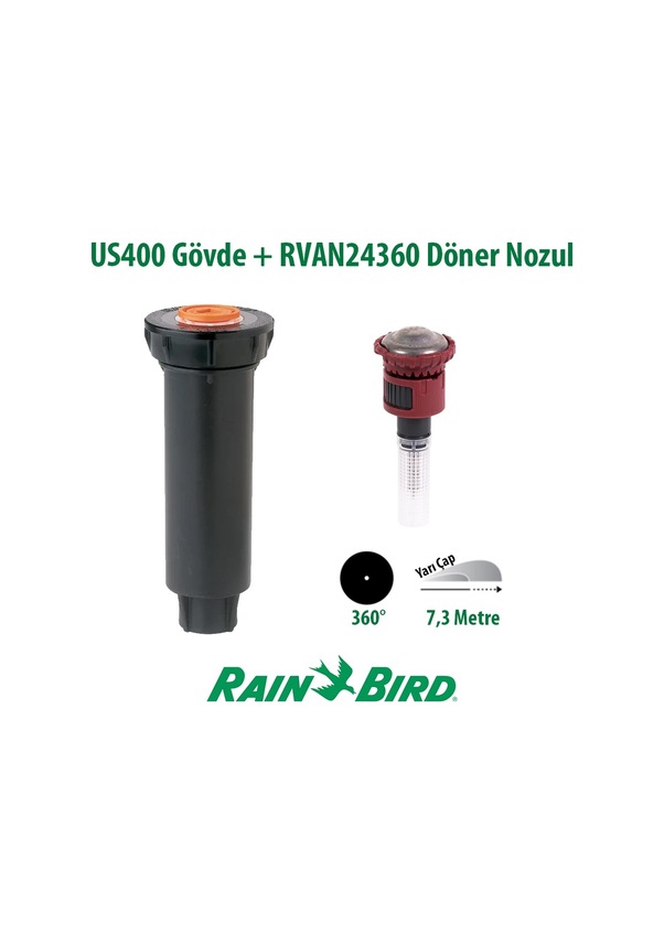 Rain Bird Rvan24360 Döner Nozul Tam Tur 5,2 - 7,3 Mt. Ve 1804 ...