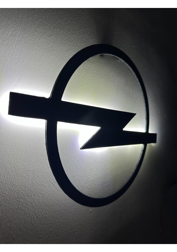 Dgrk Opel Logo Led Işıklı Ve Işıksız Tablo Duvar Dekoru Tablosu S 50 x ...