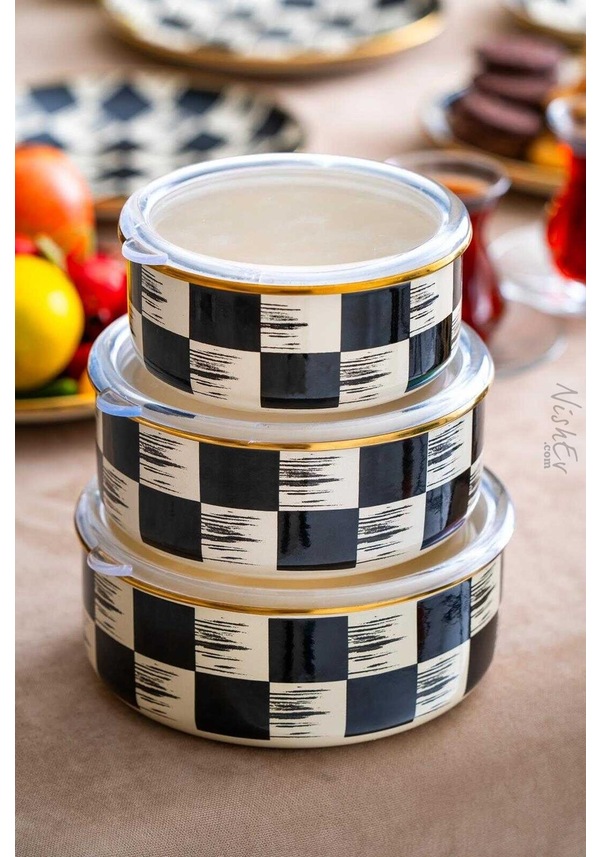 Nishev Elite Class İtalyan Dama Model 3'lü Saklama Kabı Seti 14/16/18 Cm Diğer Fiyatları ve ...