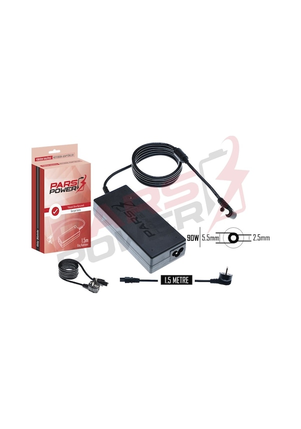 PARS POWER PRS-001 Standart 5.5x2.5 90W 19V 4.74A Adaptör Fiyatları ve ...