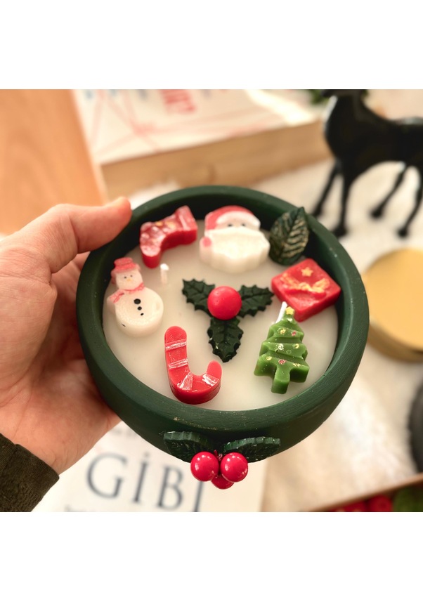 Eya Studio Kış Temalı Noel Baba Yılbaşı Noel Mumu Fiyatları ve Özellikleri