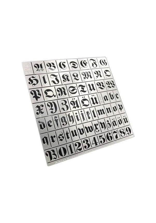 Xhltd Paslanmaz Çelik Alman Kombine Mektup Numarası Kaçak Sprey Stencil ...