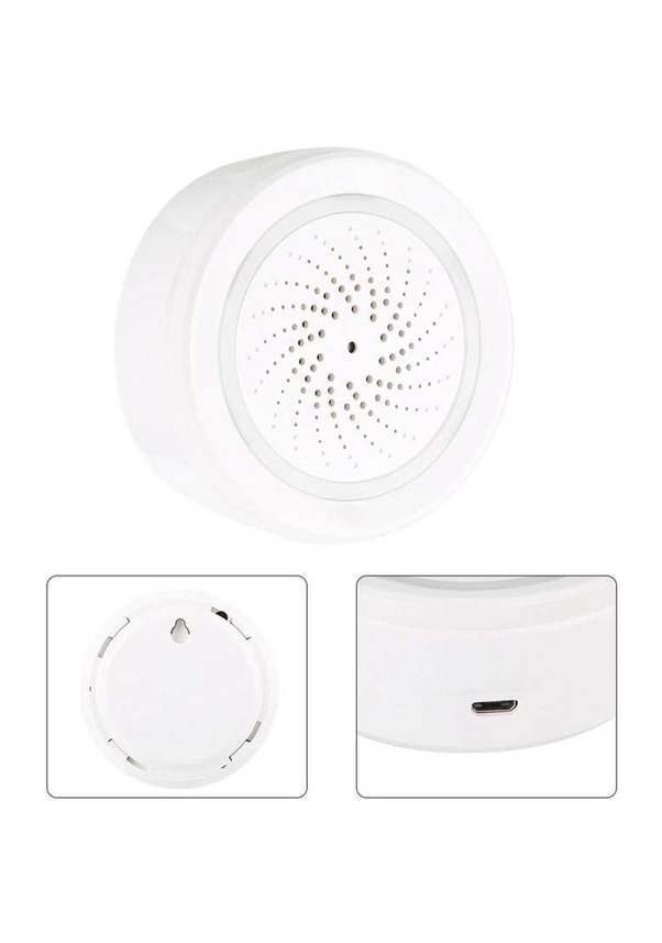 319770 Alarm Wifi Usb Siren Alarmı 120db Sıcaklık Ve Nem Sensörü Flaş ...