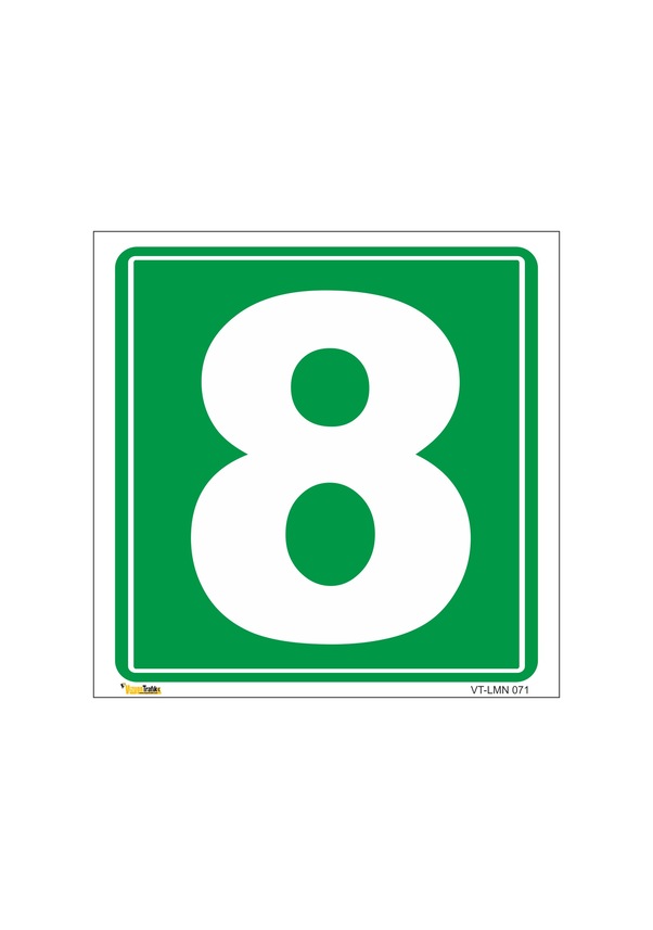 8 RAKAM PİKTOGRAMI 15 x 21 CM Sticker Fiyatları ve Özellikleri