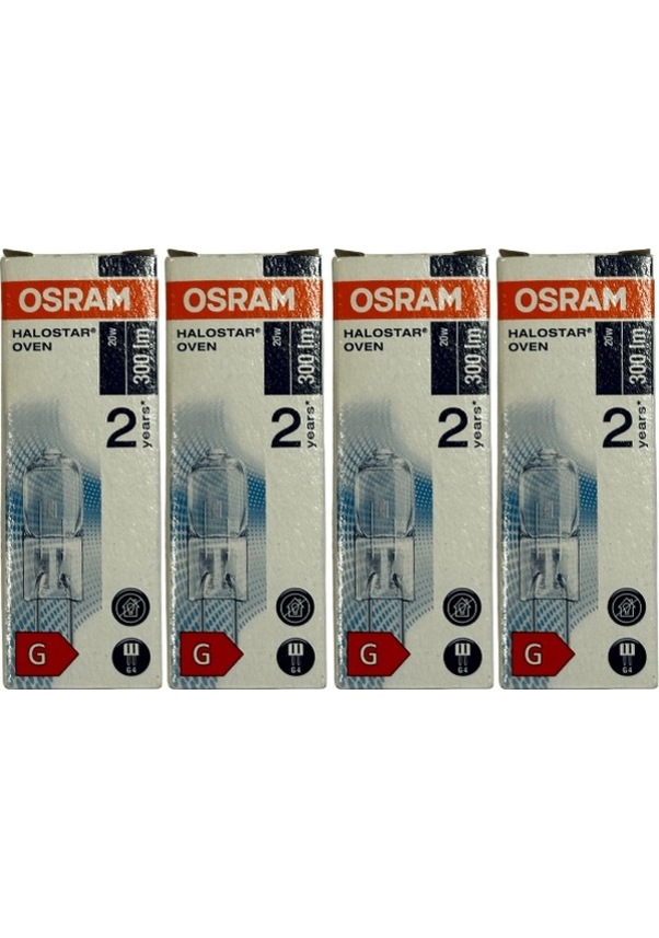 Osram 64428 20w 12v 2800k Sarı Işık Owen G4 Duylu Fırın Ampulü 4 Adet ...
