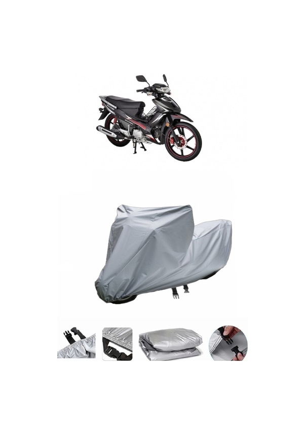 Salcano Altay 125 Su Geçirmez Gri Motosiklet Brandası Arka Çanta Uyumlu ...