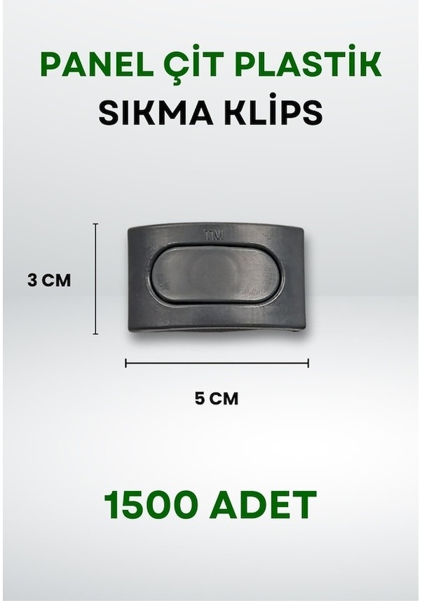 Panel Çit Plastik Sıkma Klips - Akıllı Vidalı 1500 Adet - Antrasit Gri ...