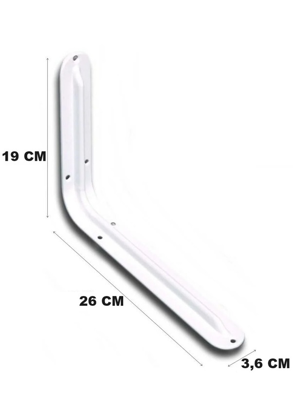 Beşel Raf Altı Konsol L Demiri Ayağı Beyaz 19 X 26 CM 2 Adet + Vida ...