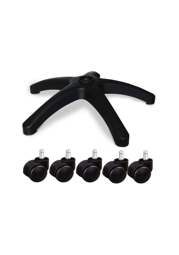 Ofis Koltuğu Ayağı Yıldız Ayak + 5 Tekerlek Sekreter Koltuğu Tekerleği ...