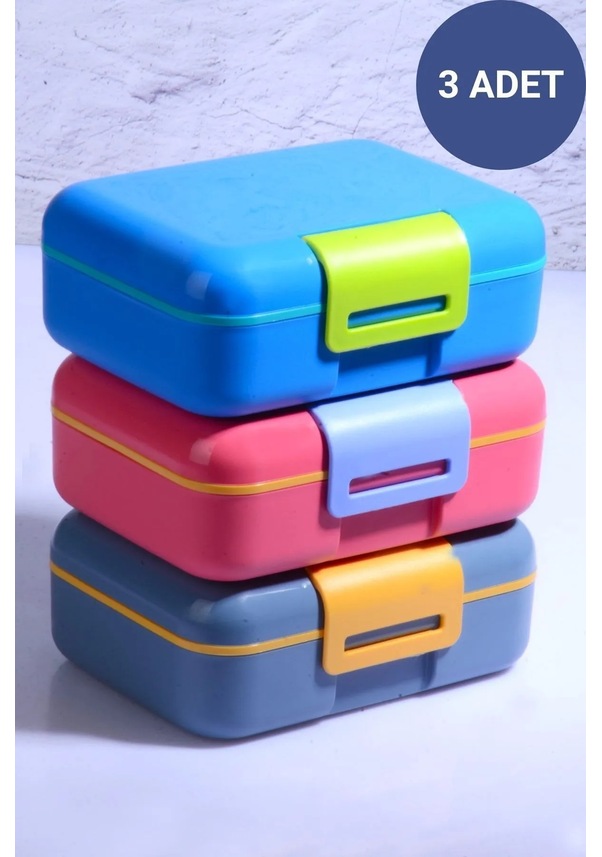 Rotanev 3 Adet Design Kendinden Kaşıklı 5 Bölmeli 2 Katlı Beslenme ...