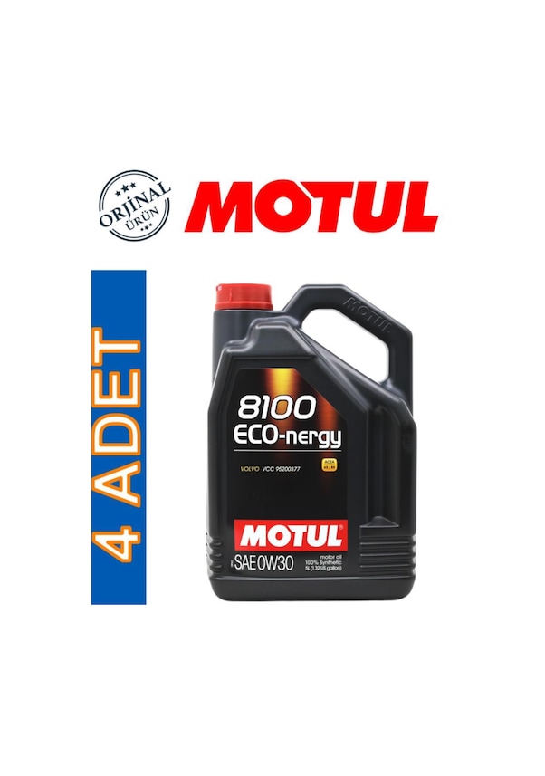 Motul 8100 Eco-Nergy 0W-30 Motor Yağı 4 x 5 L Fiyatları ve Özellikleri