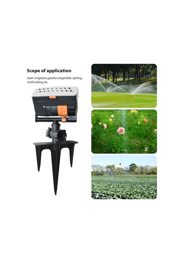 Suofeng Bahçe Sulama Sprinkler, 16 Delikli Otomatik Sallanan, 4 Farklı ...
