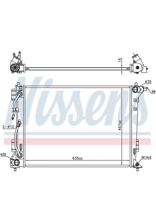 WISCO 25310-D7600 Su Radyatörü Brazıng At 640X468X16 Mm Hyundai Tucson ...