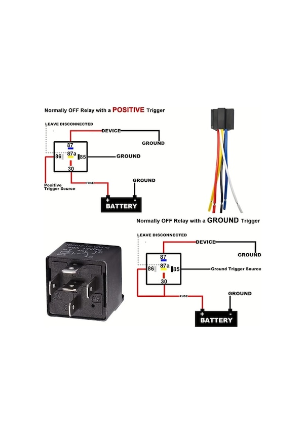 Chuangyinshop 5 Pin 6 Pack 4 Pin 5 Pin 40 30 Amp Relay Kit Spst 6 Adet ...