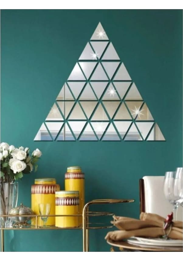 Üçgen Plexi Ayna Kendinden Yapışkanlı 36 Adet 5 X 5 Gümüş Fiyatları ve ...