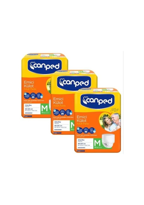 Canped Emici Külot Hasta Bezi M 3 x 30'lu Fiyatları ve Özellikleri