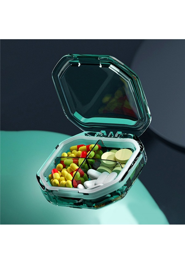 4/6 Izgara İlaç Hap Saklama Kutusu Taşınabilir Seyahat Hap Kutusu Vitn ...