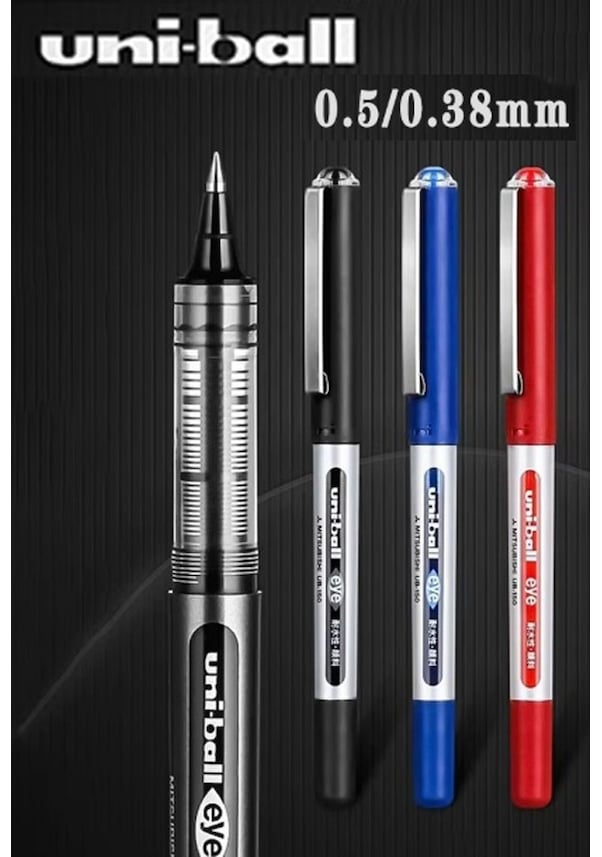 Siyah Pilot Kalem 10 Adet Uniball Eye Mikro 0.5 Mm Roller Pilot Kalem ...