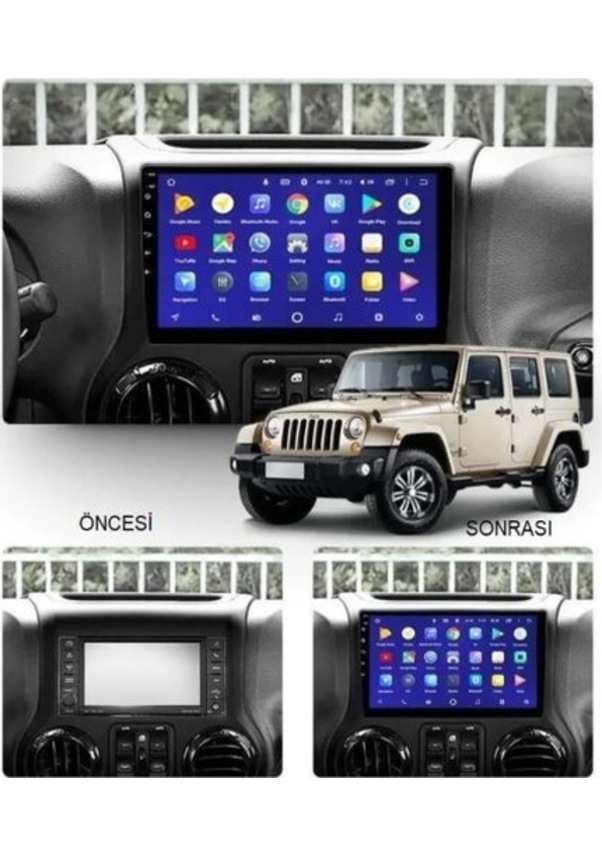 Jeep Rubicon Android 13 Multimedya Carplay 2gb Ram+32gb Navigasyo ...