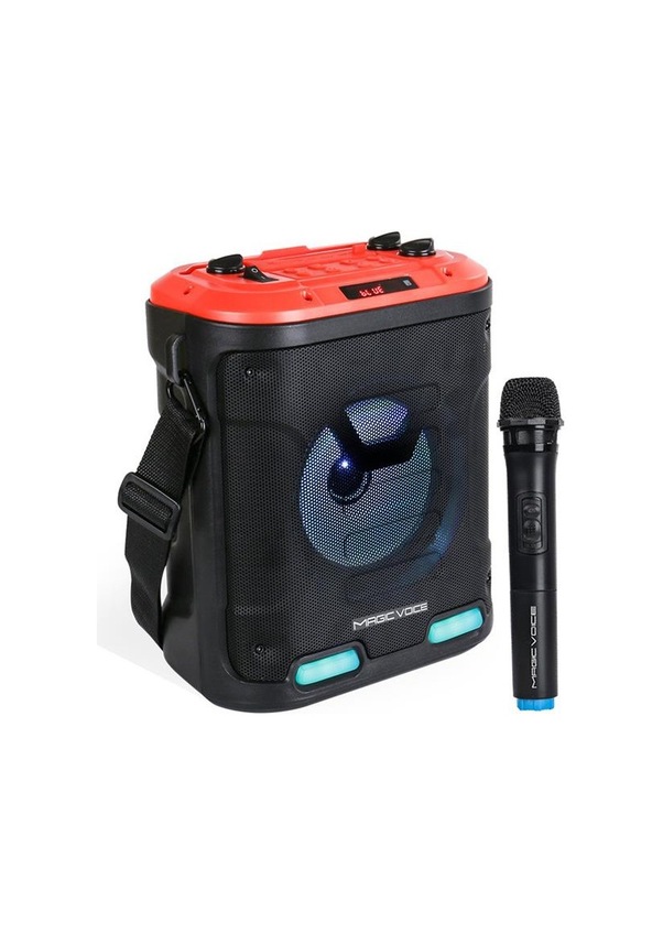 Magicvoice Mv-6005 Vhf El Mikrofonlu Usb-sd-bluetooth Işıklı 30 W Taşınabilir Şarjlı Seyyar Anfi ...