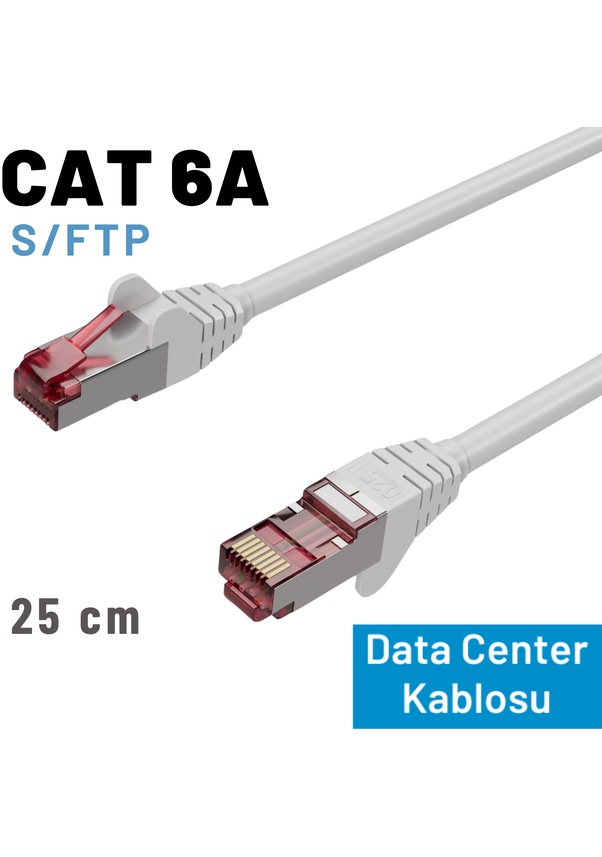 Irenıs 25 Cm Beyaz Cat 6a S/ftp Ethernet Data Center Patch Kablo Fiyatları ve Özellikleri