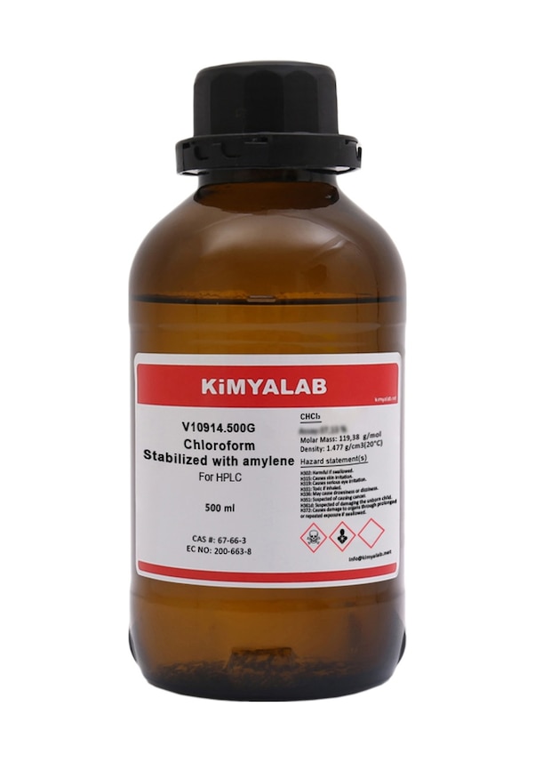 Kimyalab Kloroform Chloroform For HPLC 500 ML Fiyatları ve Özellikleri