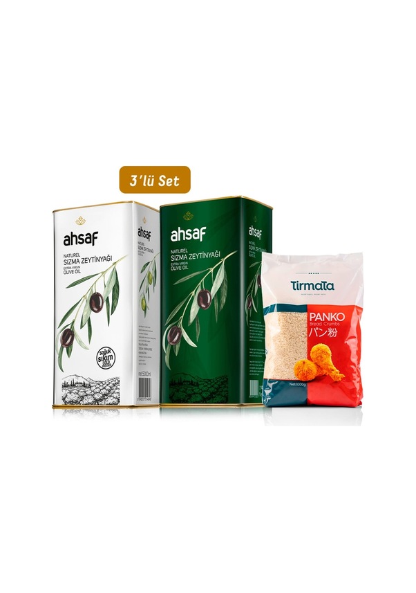 Ahsaf Natürel Sızma Zeytinyağı 5 L Teneke -Soğuk Sıkım Zeytinyağı 5 L Teneke-panko Ekmek ...