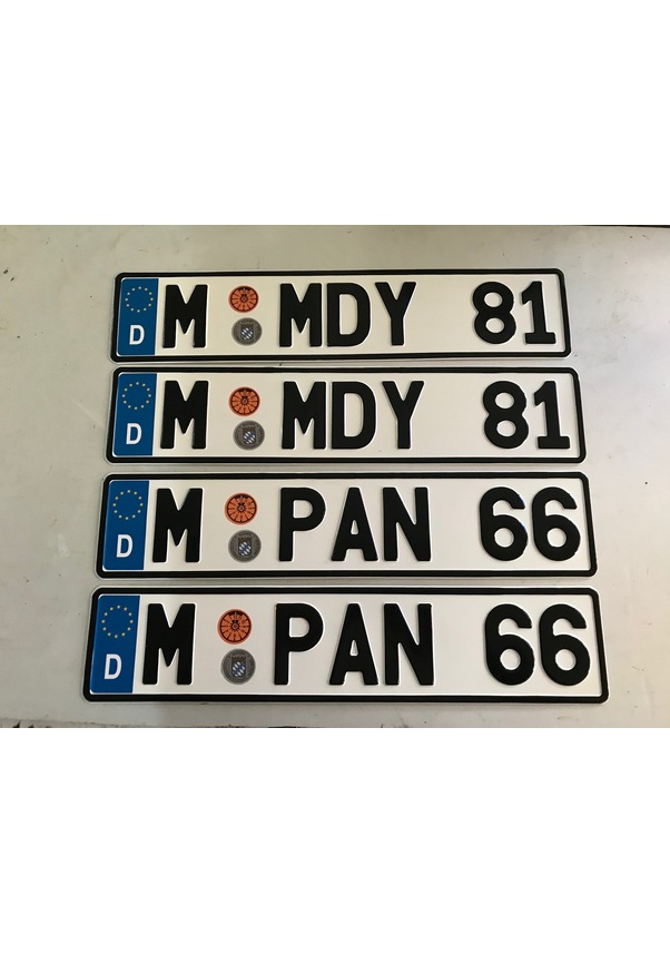 Alman Plaka, Dekor Plaka, Sarı Plaka, Süs Plakası, Yabancı Plaka ...